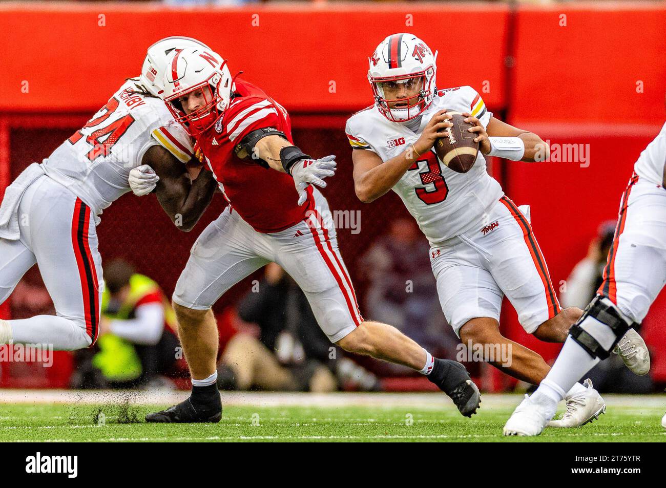November 11, 2023 - Lincoln, NE. U.S. - Maryland Terrapins quarterback ...
