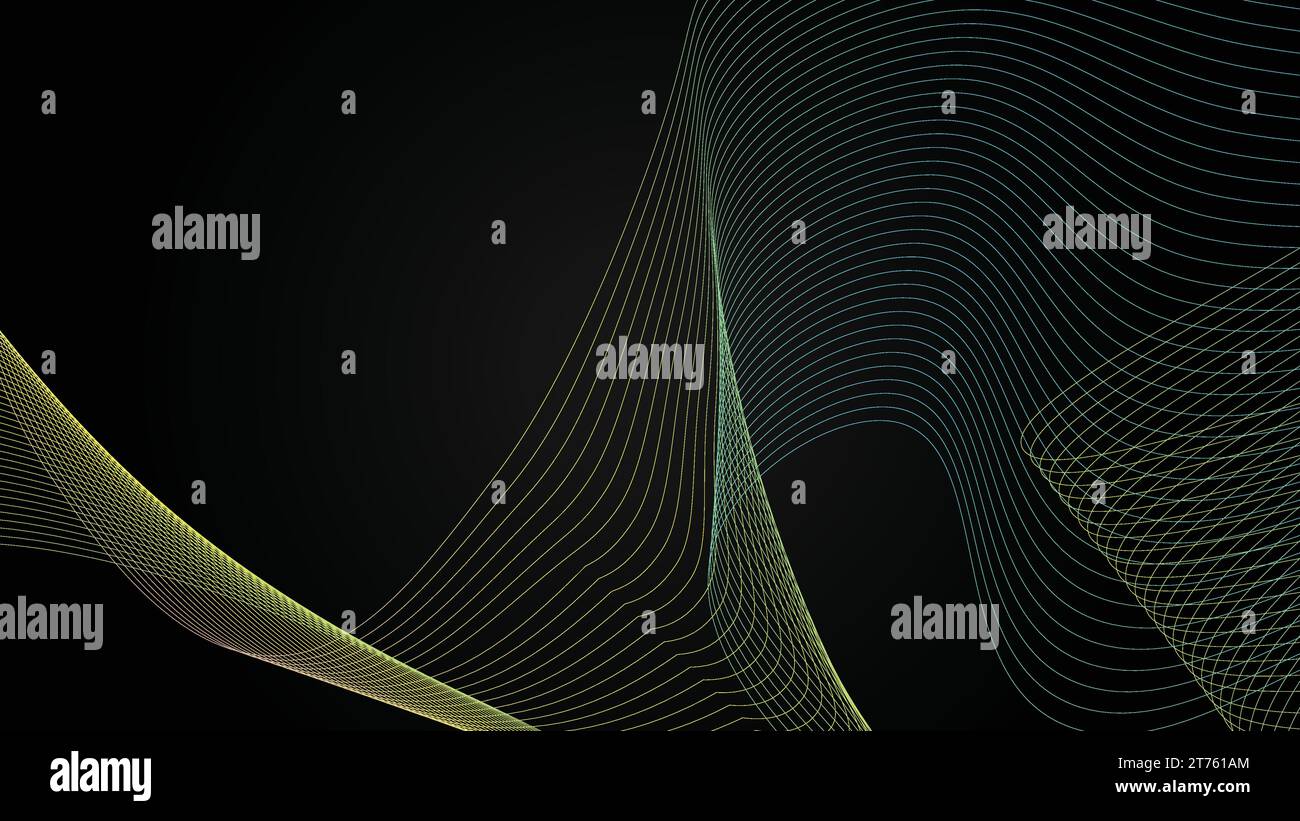 Abstract colorful glowing wave curved lines background. Abstract ...
