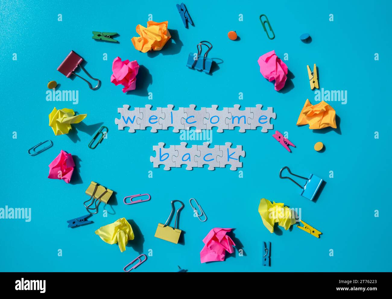 Educational greeting announcement for students and teacher. Saying ...