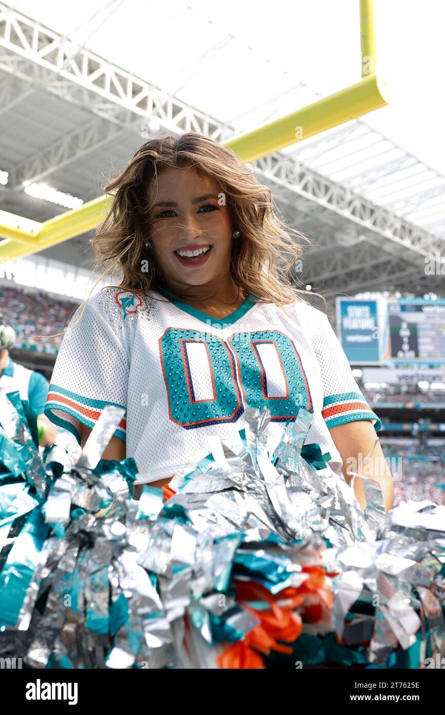 A Miami Dolphins cheerleader during the NFL Regular Season game between ...