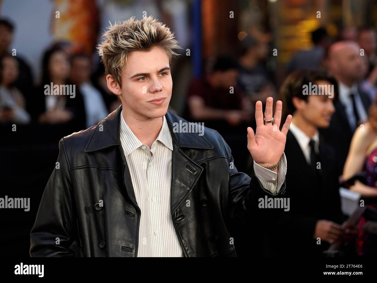 Singer The Kid Laroi poses at the Los Angeles premiere of the film "The ...