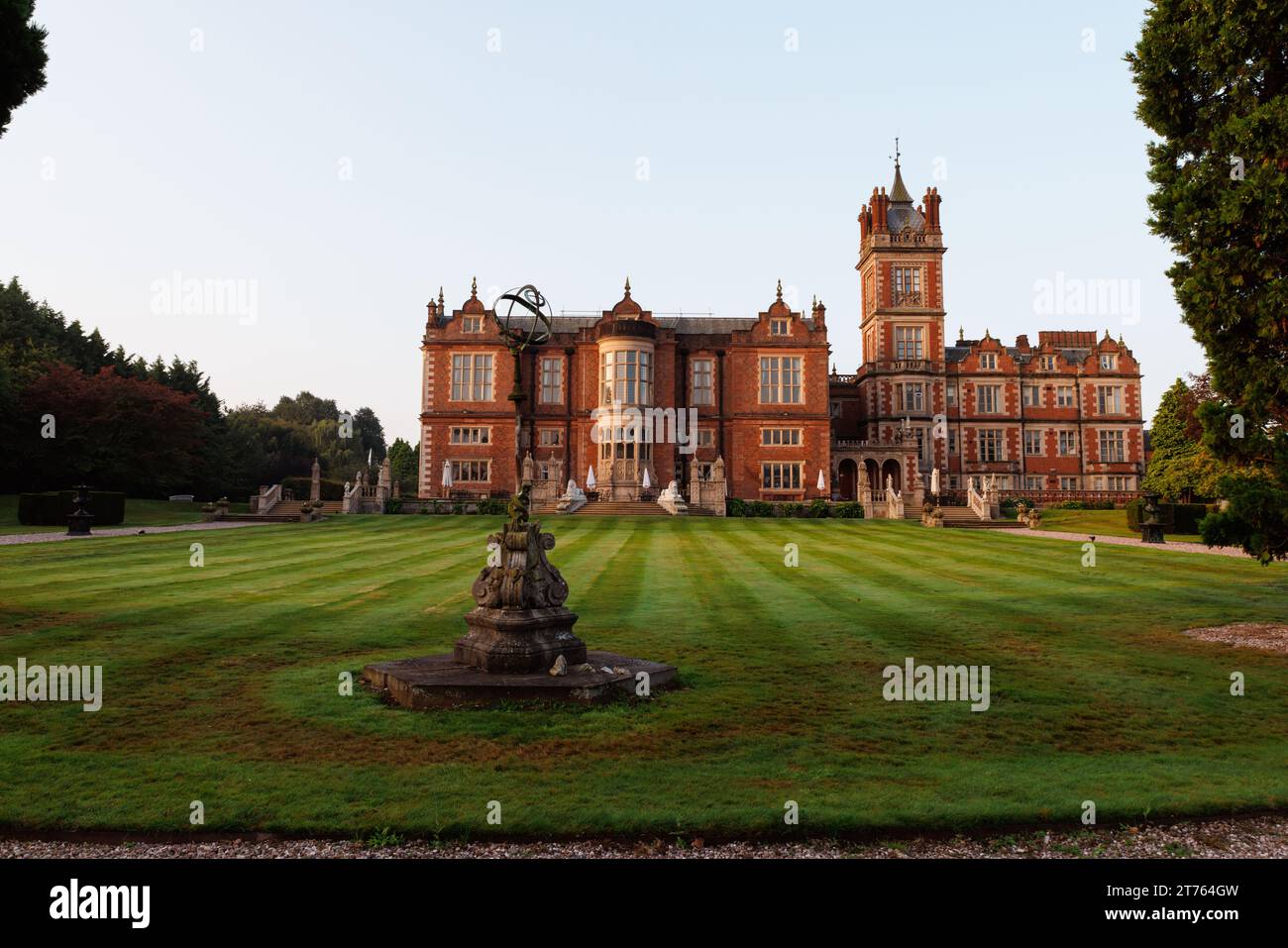 Crewe England Mansion and garden in early sunrise Stock Photo - Alamy