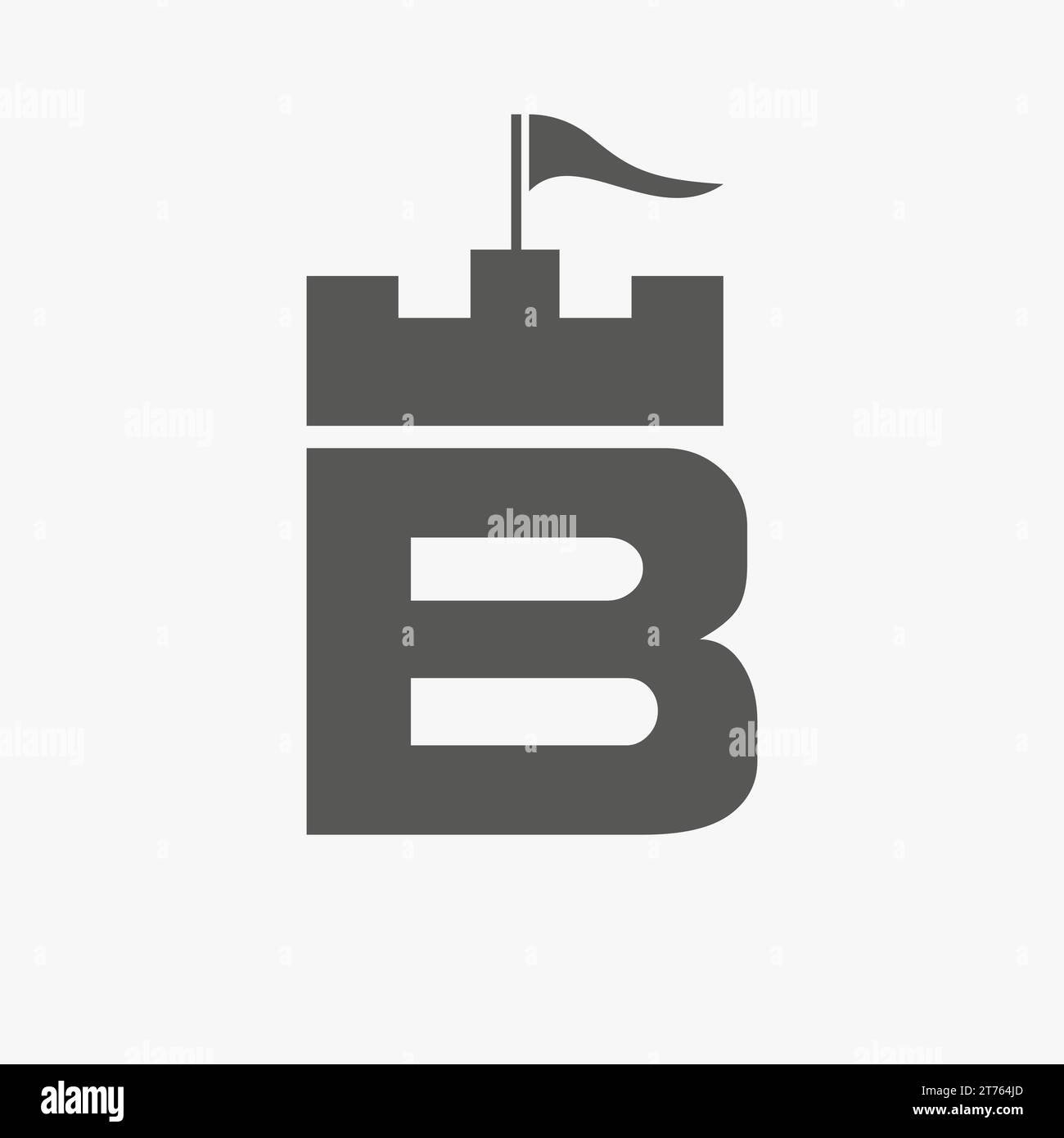 Castle Logo With B Logo Symbol Vector Template Stock Vector Image & Art ...