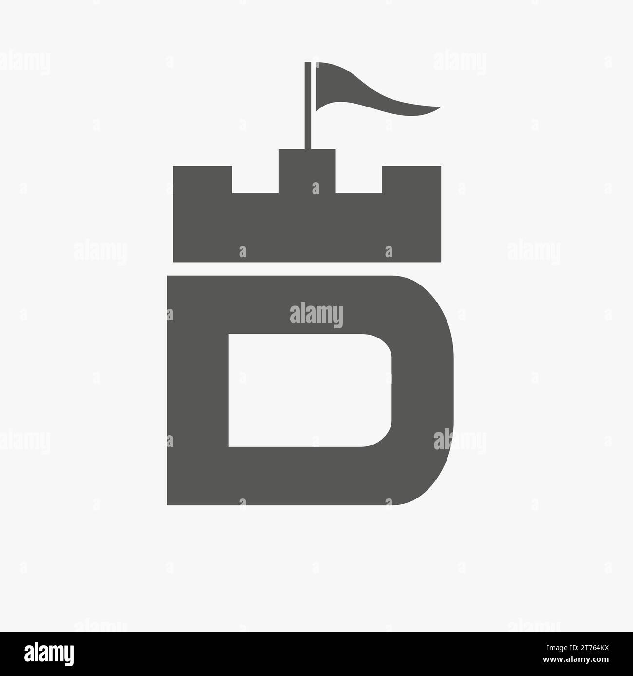 Castle Logo With D Logo Symbol Vector Template Stock Vector Image & Art ...