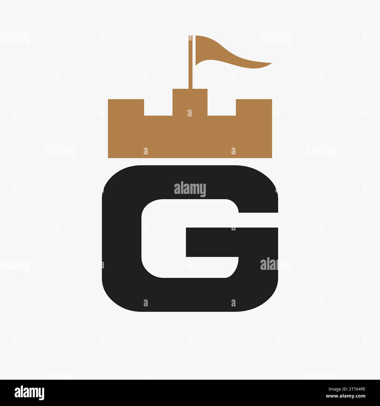 Castle Logo With G Logo Symbol Vector Template Stock Vector Image & Art ...