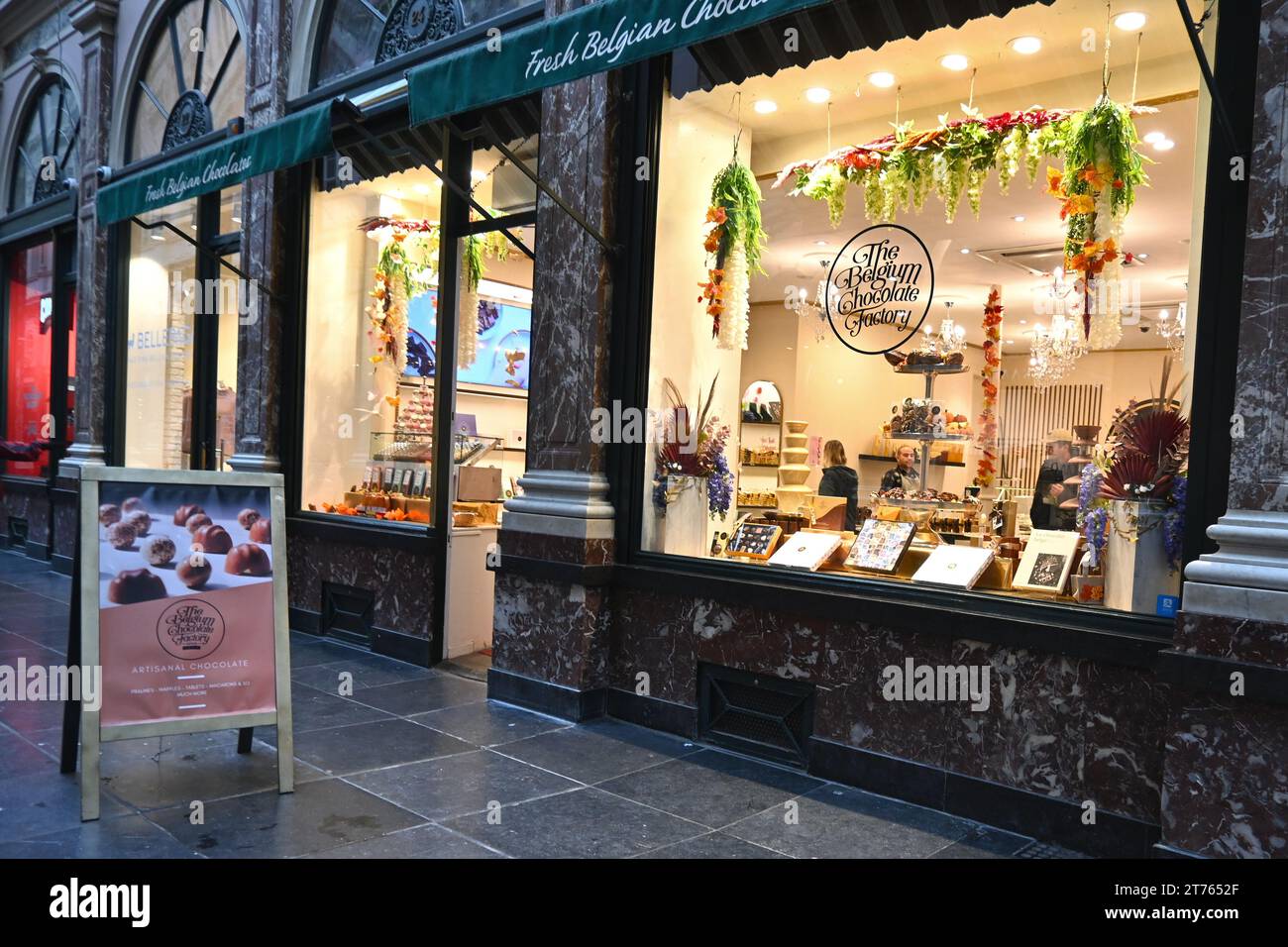 The Belgian Chocolate Factory shop inside The Royal Saint-Hubert ...