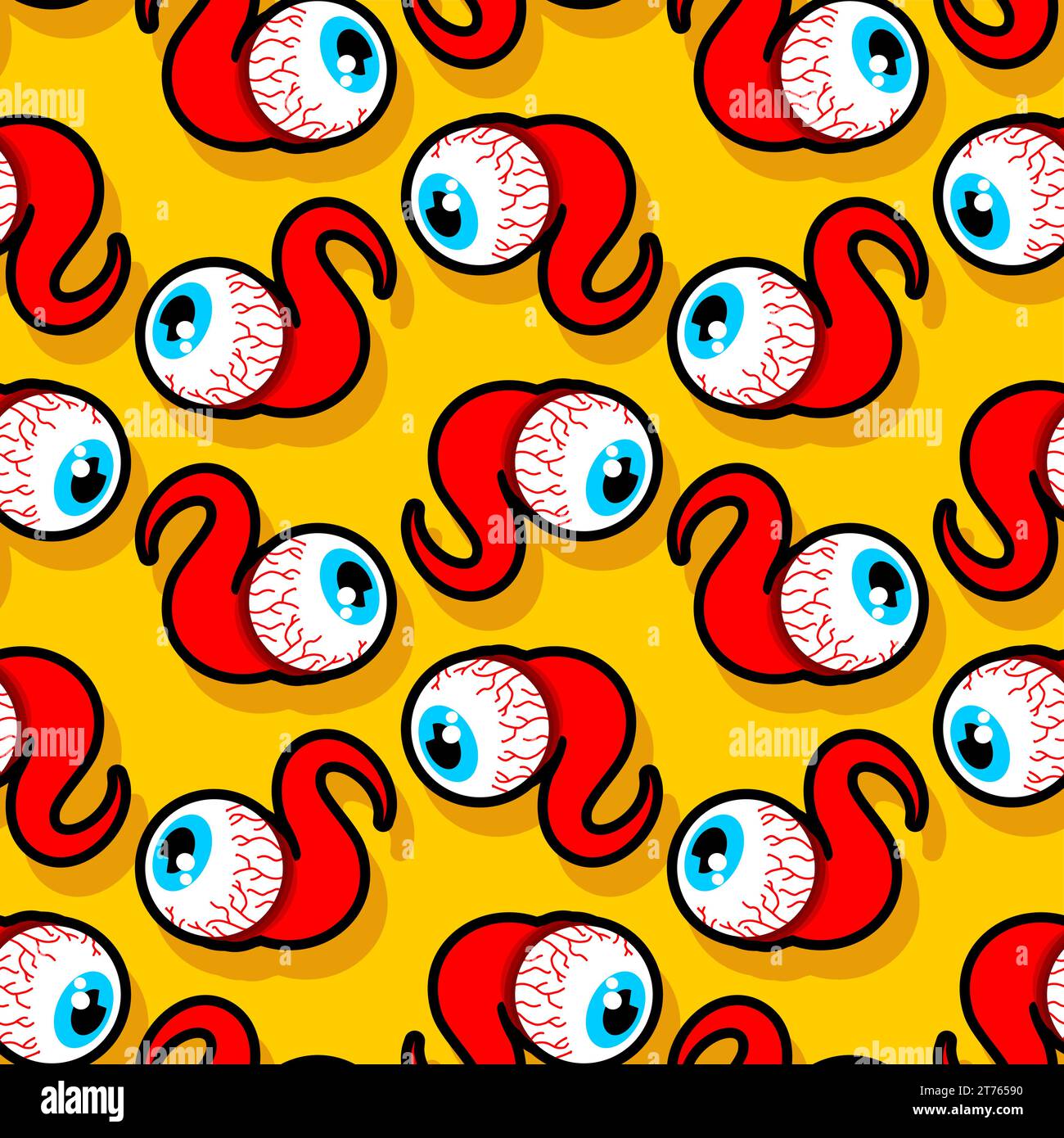 Eyeball pattern seamless. Eye and nerves anatomy background Stock ...