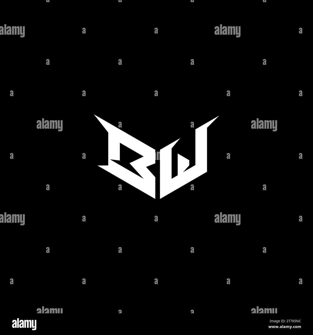 Bw minimal logo design Black and White Stock Photos & Images - Alamy