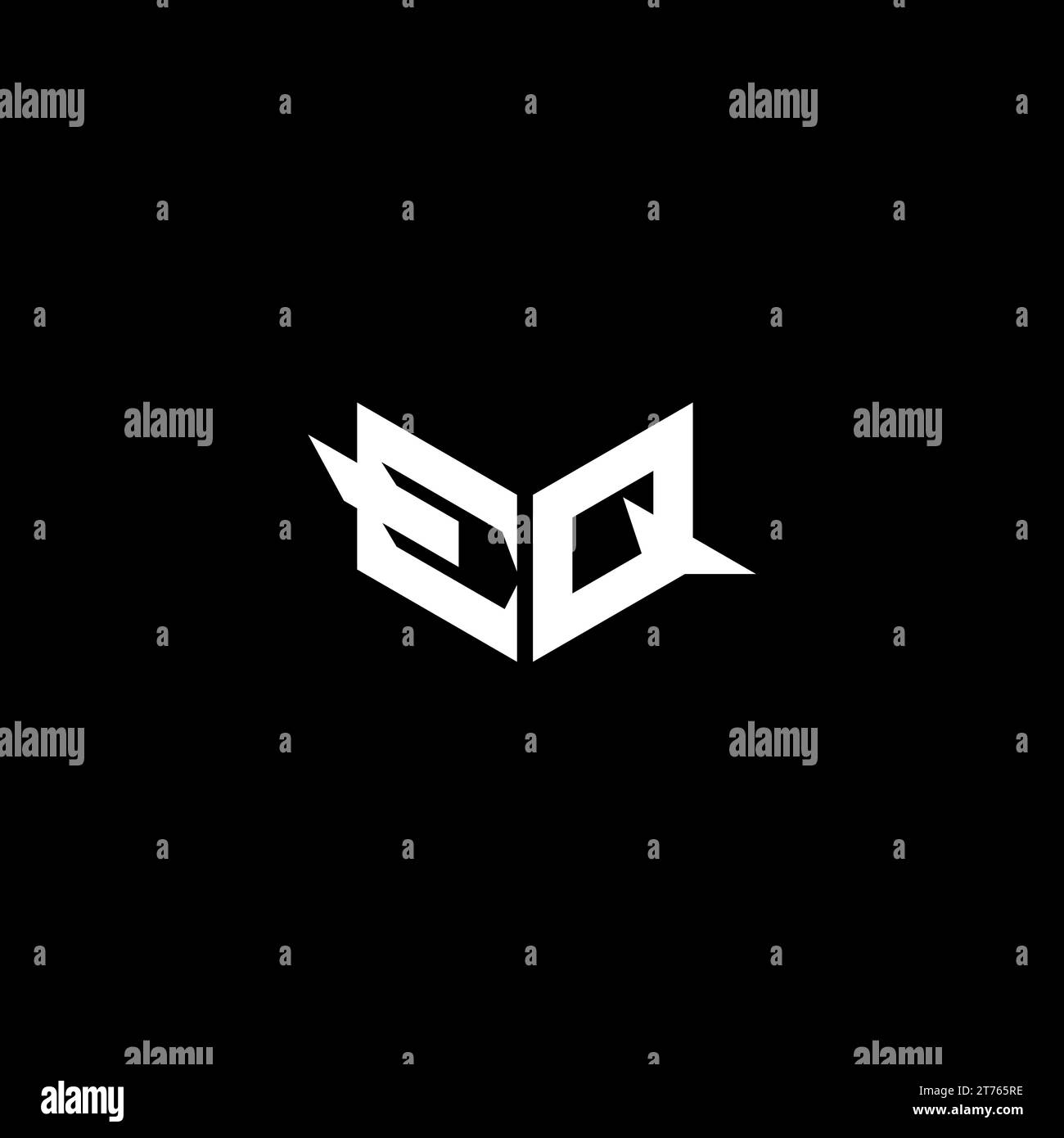 Eq minimal logo design Black and White Stock Photos & Images - Alamy