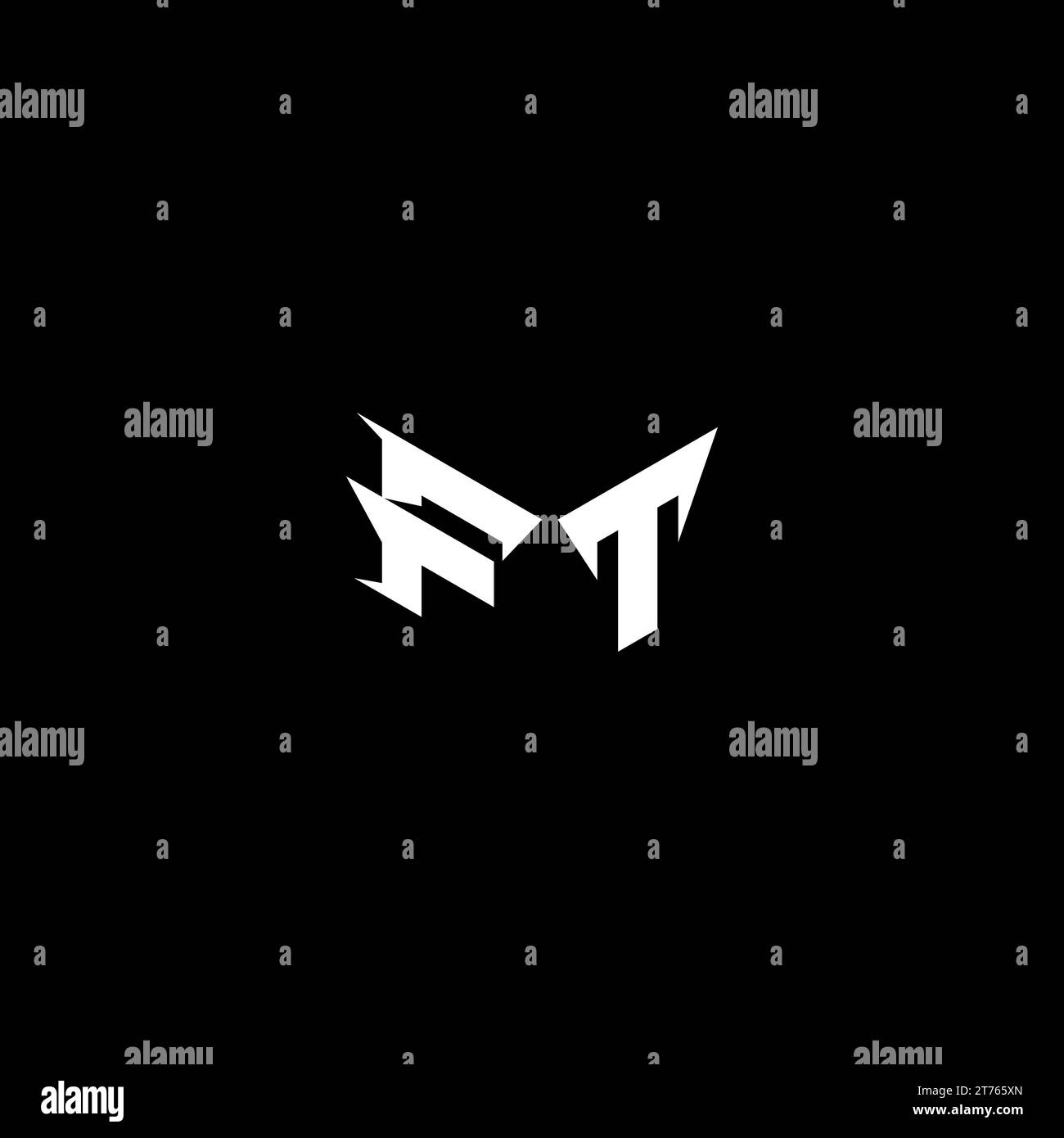 FT Premium emblem logo initial esport and gaming design concept Stock ...