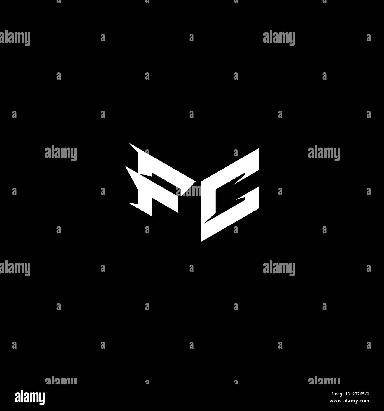 FC Premium emblem logo initial esport and gaming design concept Stock ...