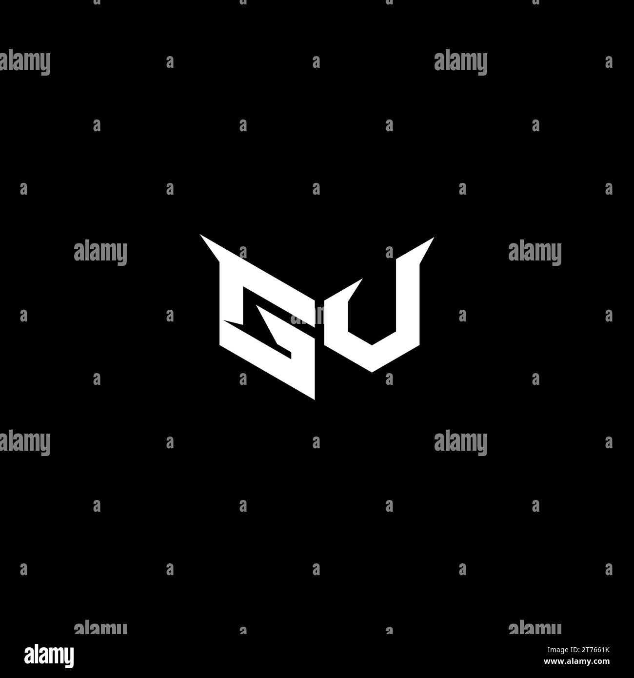GV Premium emblem logo initial esport and gaming design concept Stock ...