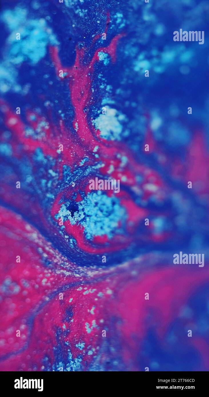 fluid paint background wet ink texture blue pink Stock Photo - Alamy