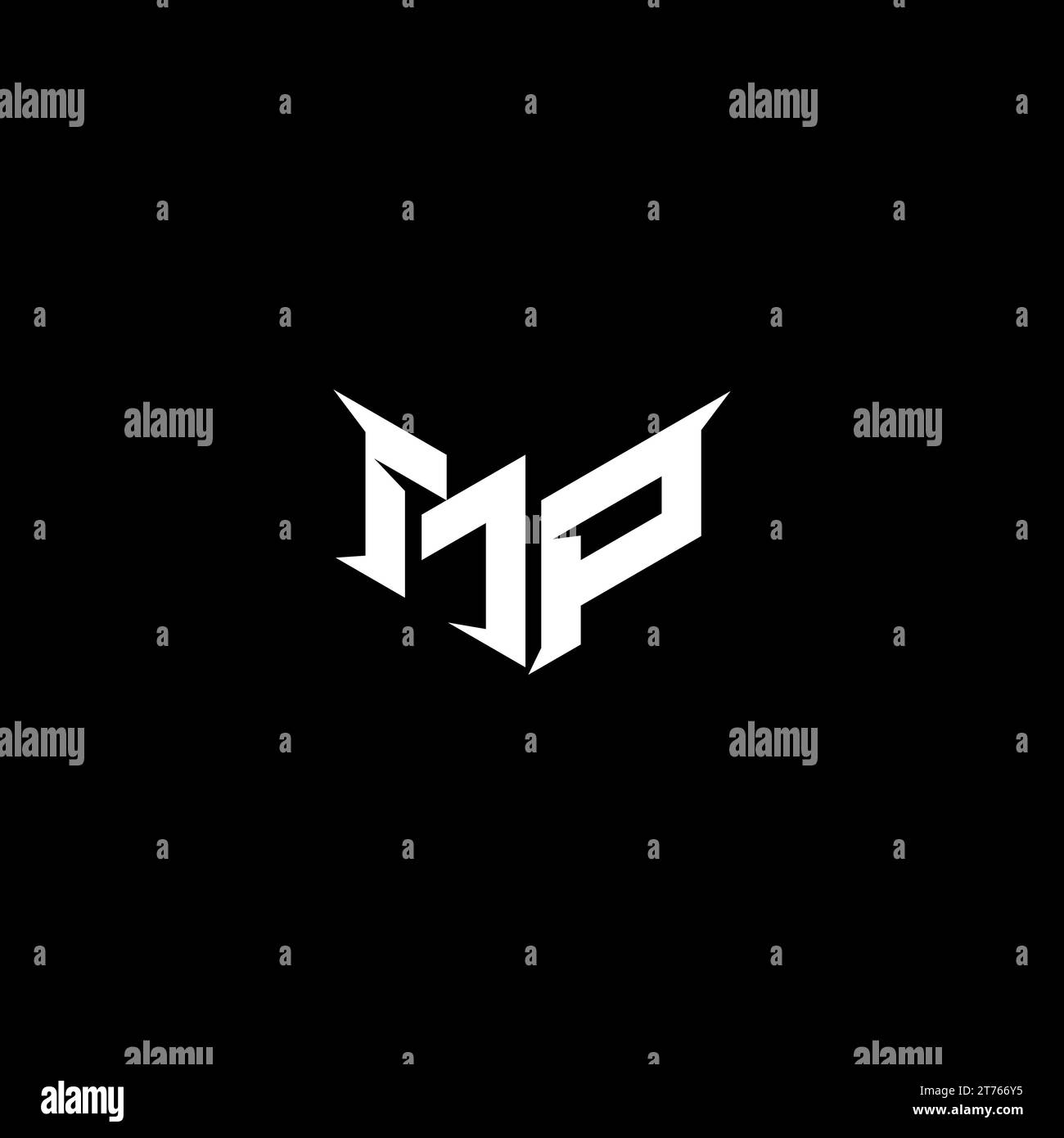MP Premium emblem logo initial esport and gaming design concept Stock ...