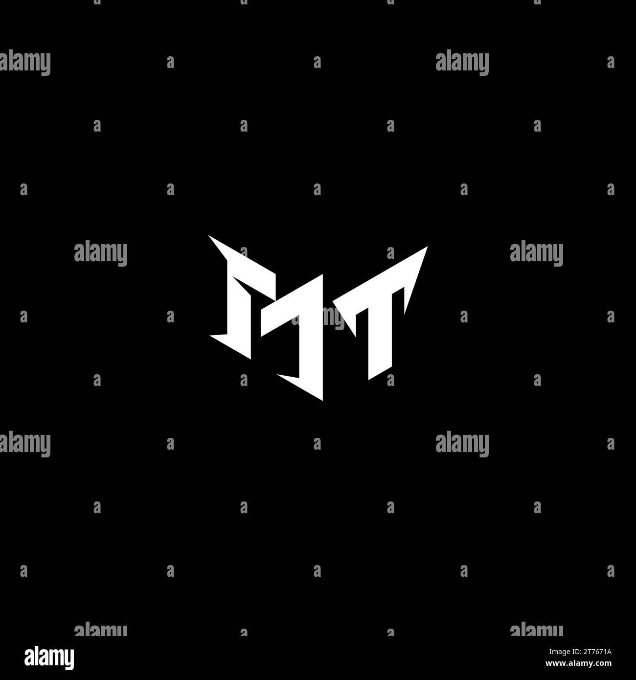 MT Premium emblem logo initial esport and gaming design concept Stock ...