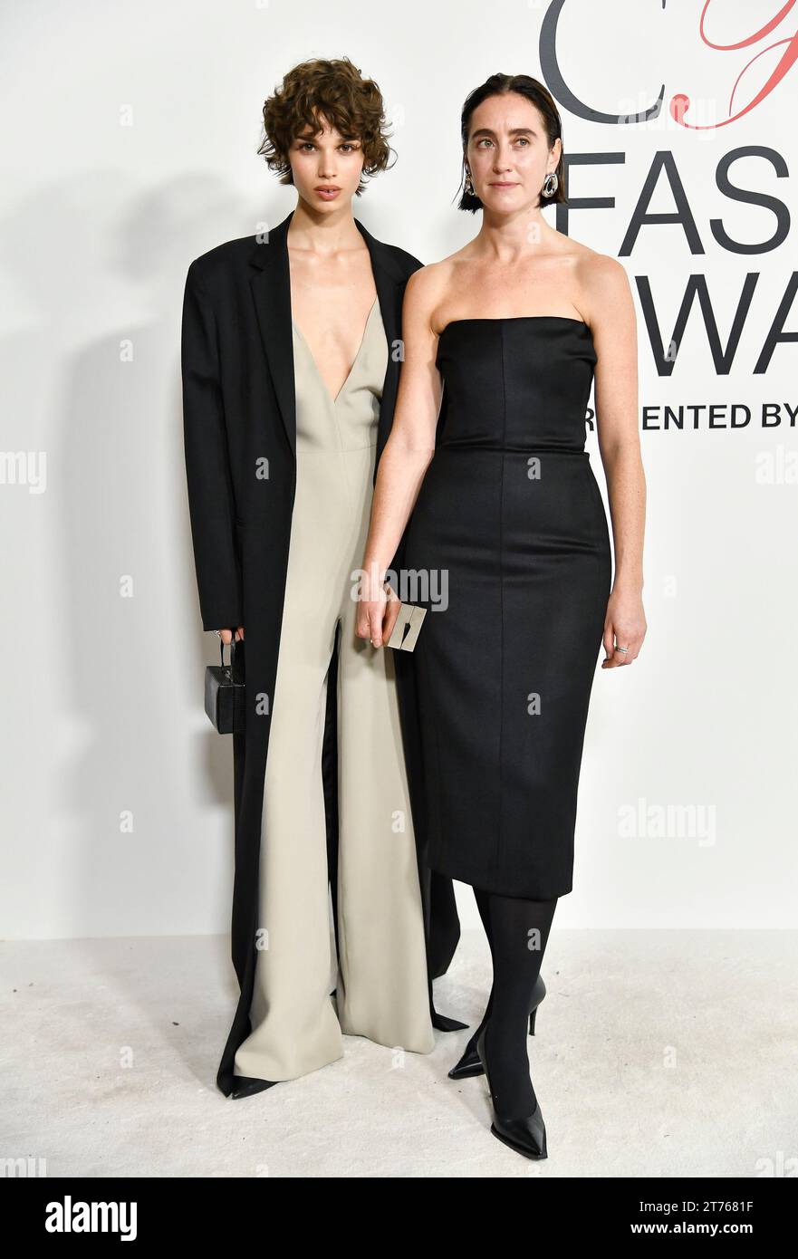 Mathilda Gvarliani, left, and Jessica Lomax attend the CFDA Fashion ...