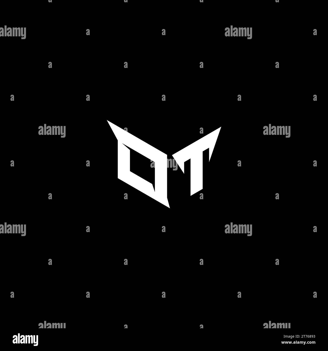 OT Premium emblem logo initial esport and gaming design concept Stock ...