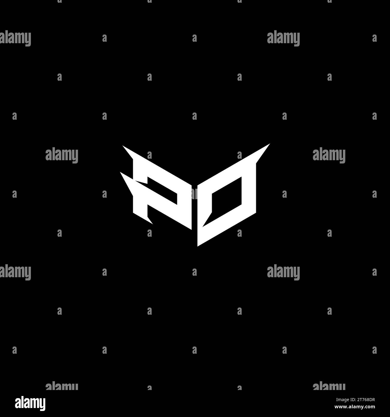 Po gaming logo Black and White Stock Photos & Images - Alamy