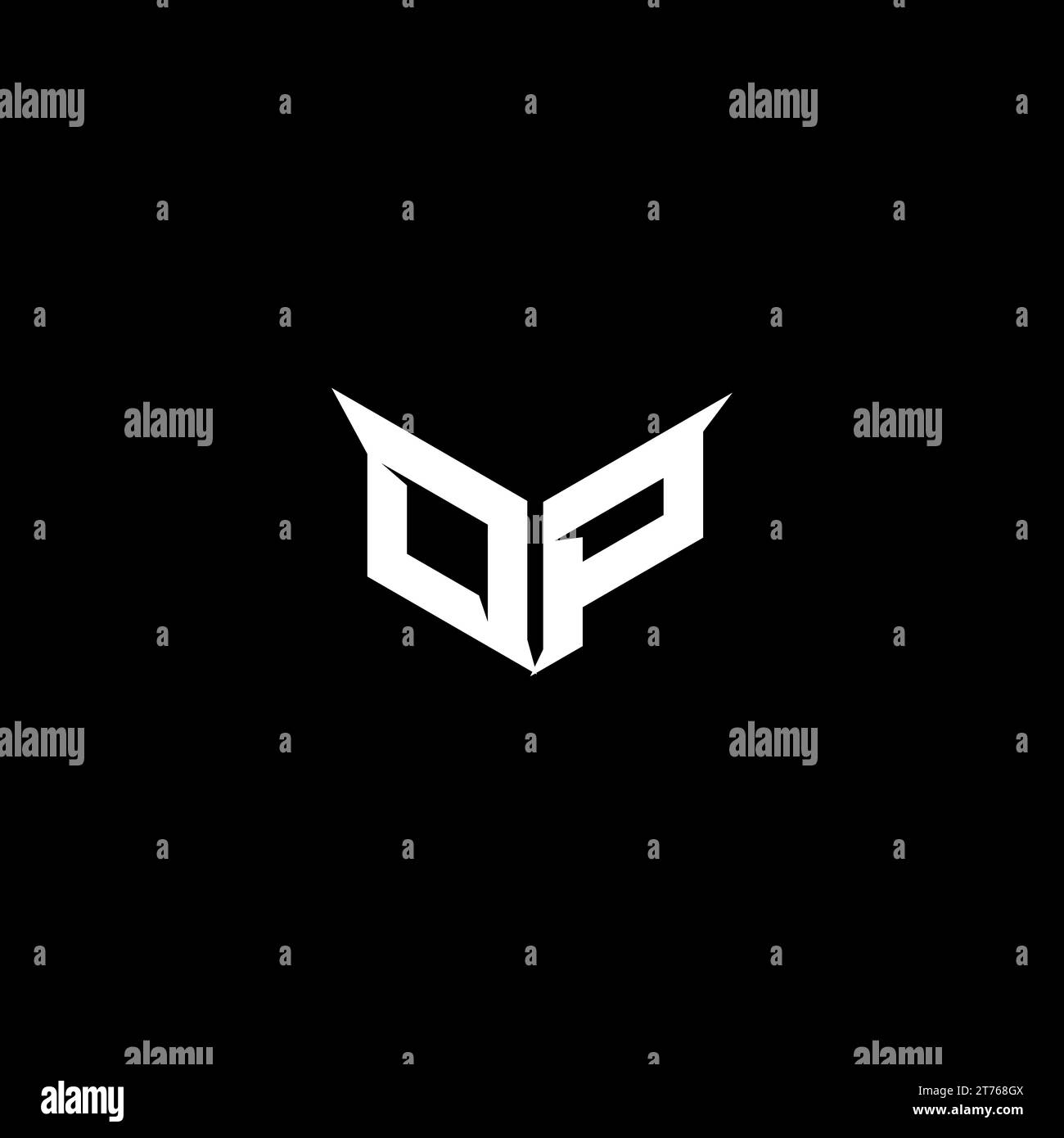 OP Premium emblem logo initial esport and gaming design concept Stock ...