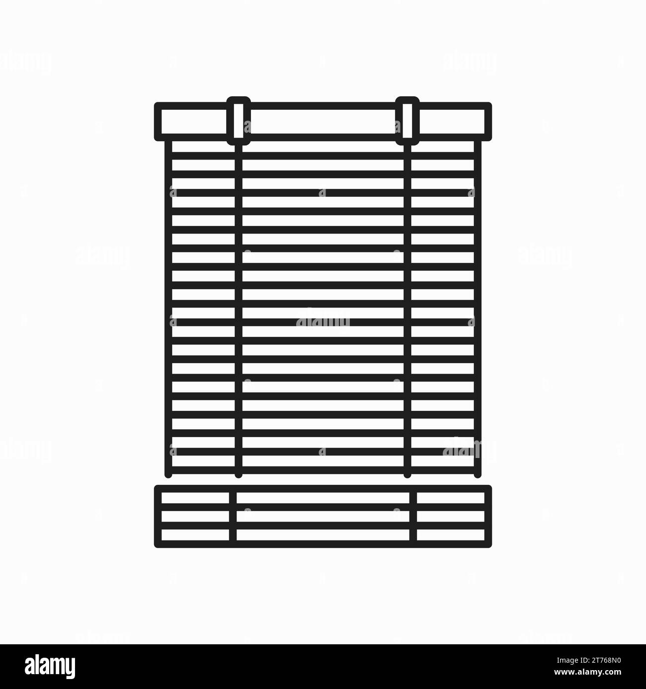 Roller jalousie, horizontal window curtains, sun shade blinds isolated ...