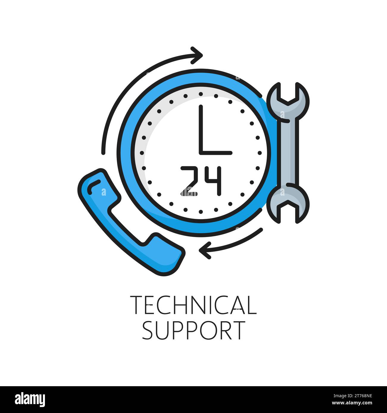 Technical support, CDN content delivery network icon, line vector ...