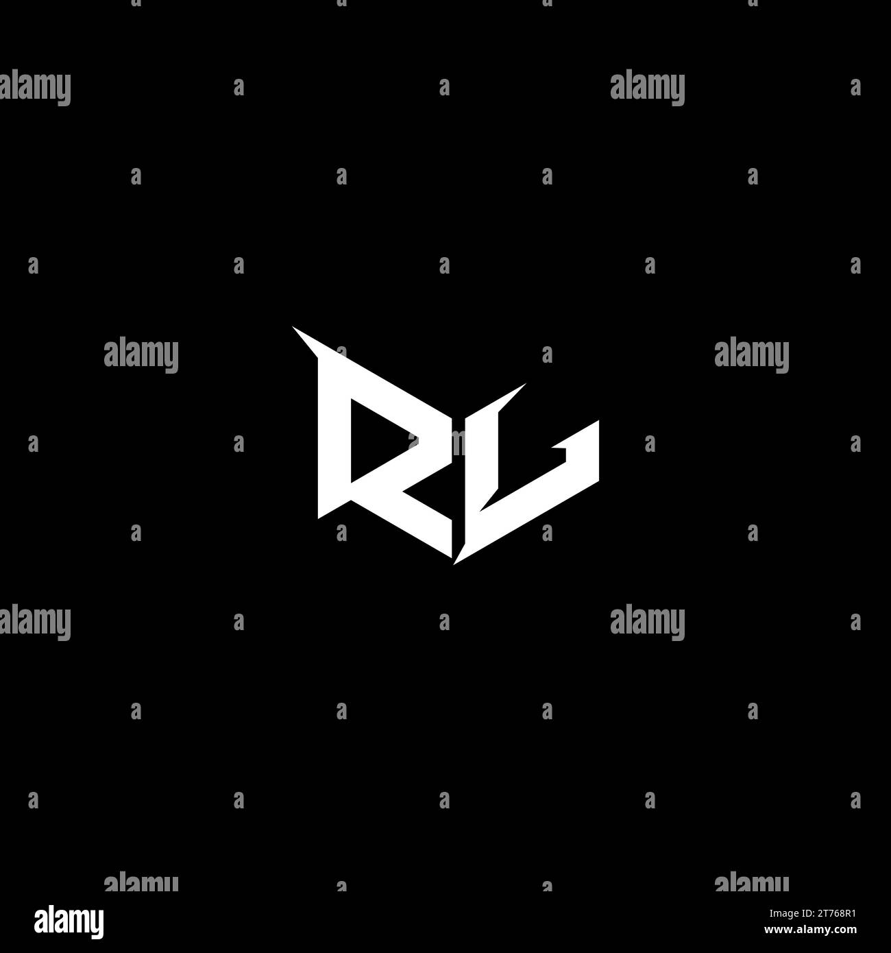 RL Premium emblem logo initial esport and gaming design concept Stock ...