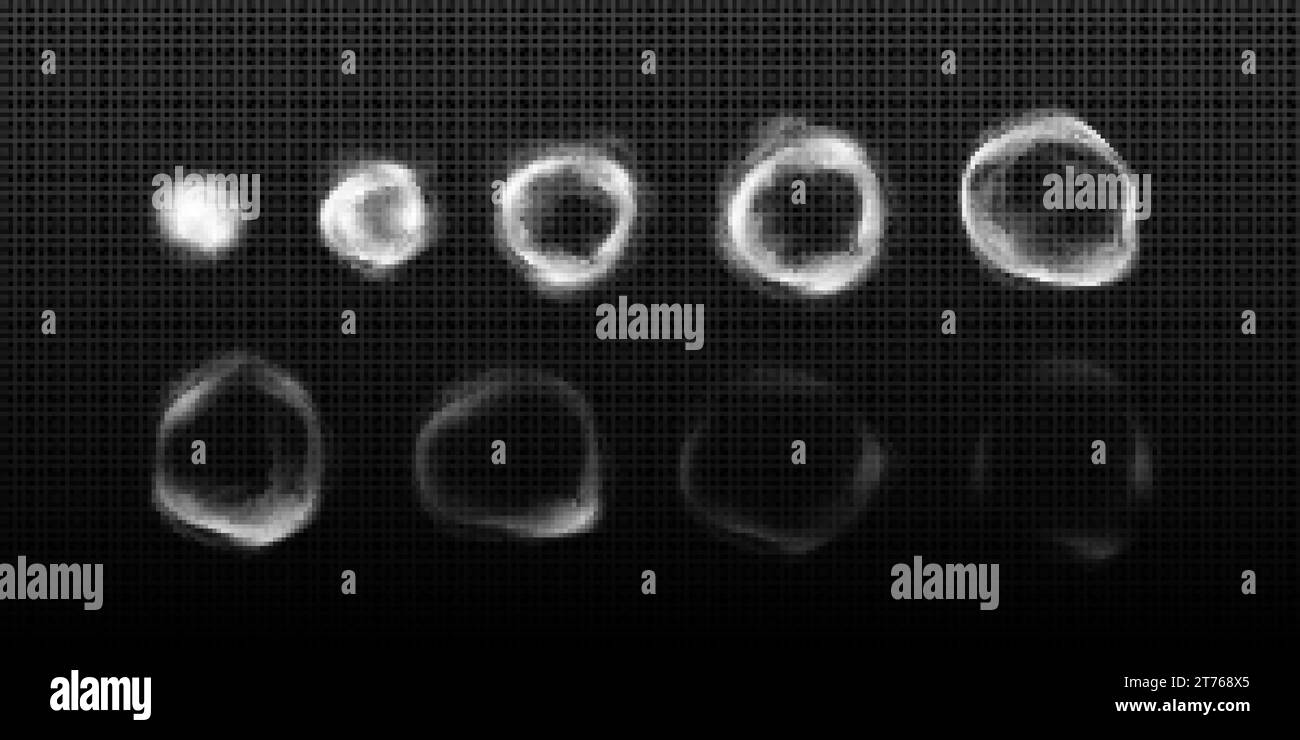 Circle shape smoke puff cloud to animate vector. Hookah steam motion ...
