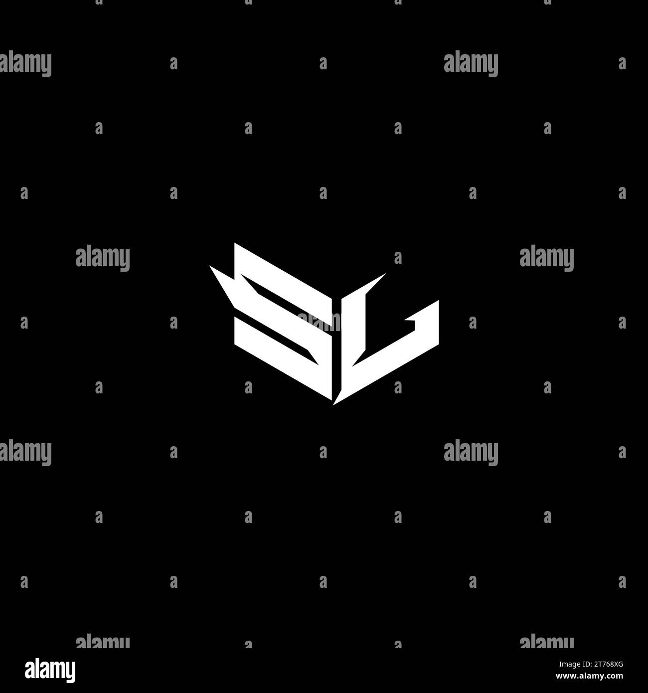 SL Premium emblem logo initial esport and gaming design concept Stock ...