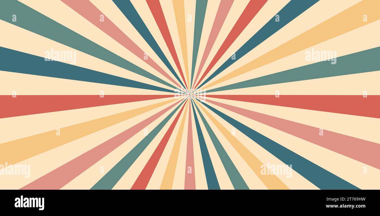 Carnival or circus retro background, sunlight vintage rays layout with sunbeam burst, vector ...