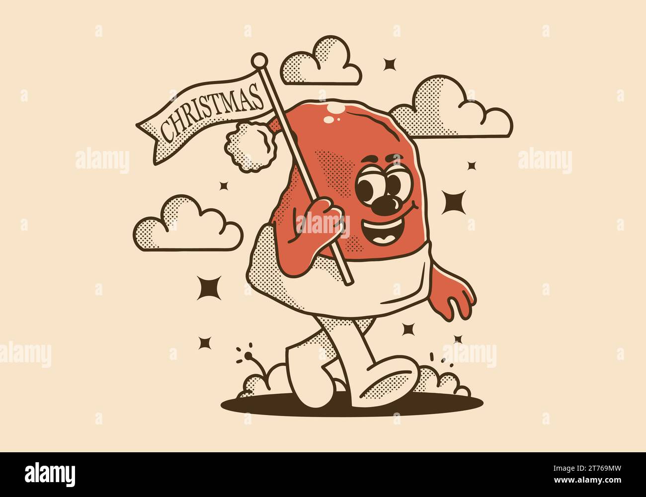 Retro 70s background christmas Stock Vector Images - Alamy