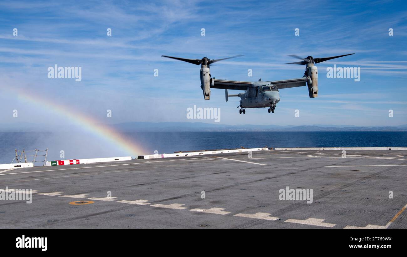 An MV-22B Osprey, assigned to the “White Knights” of Marine Medium ...