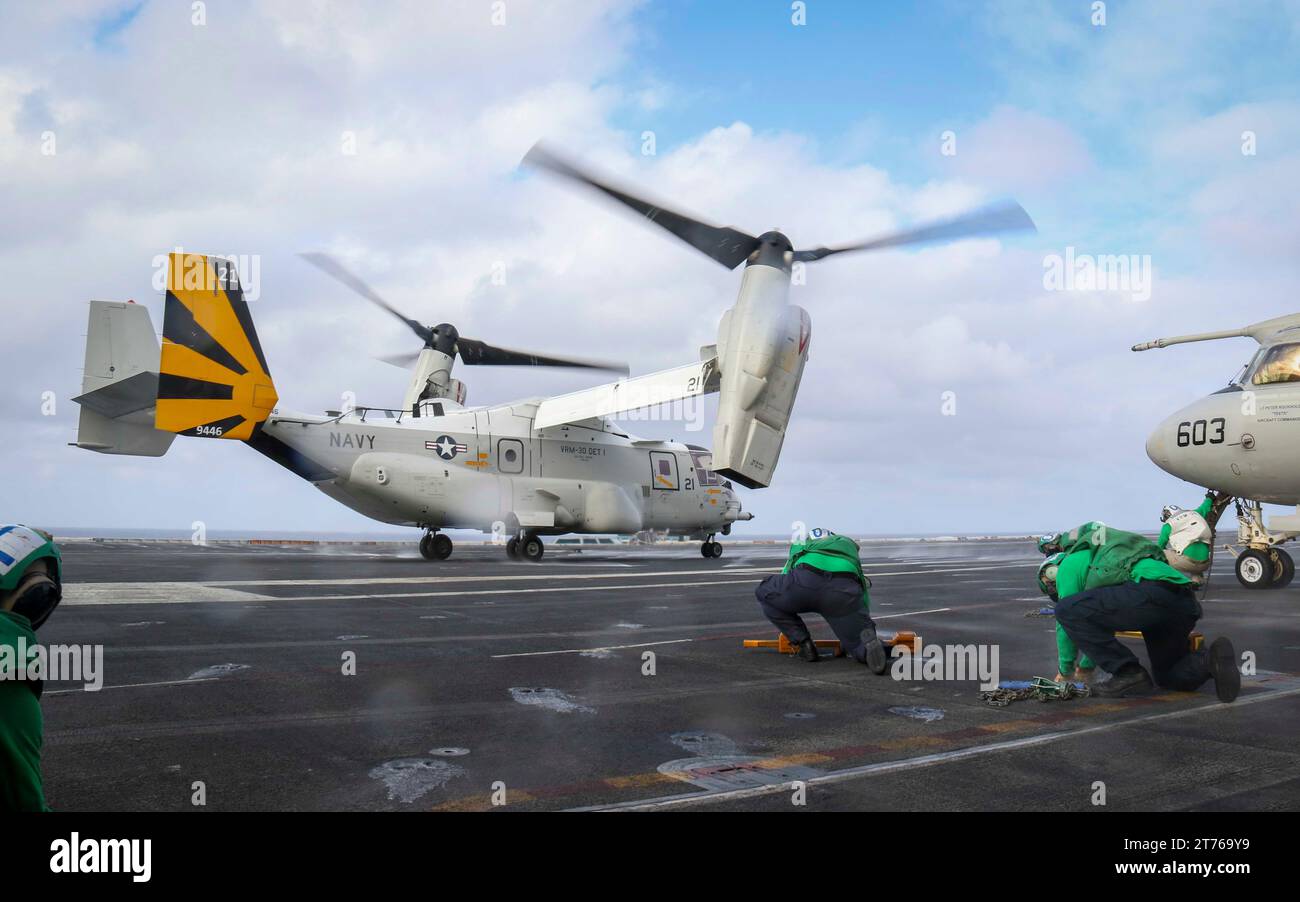 231108-N-TD381-1225 PACIFIC OCEAN (Nov. 8, 2023) A CMV-22B Osprey ...