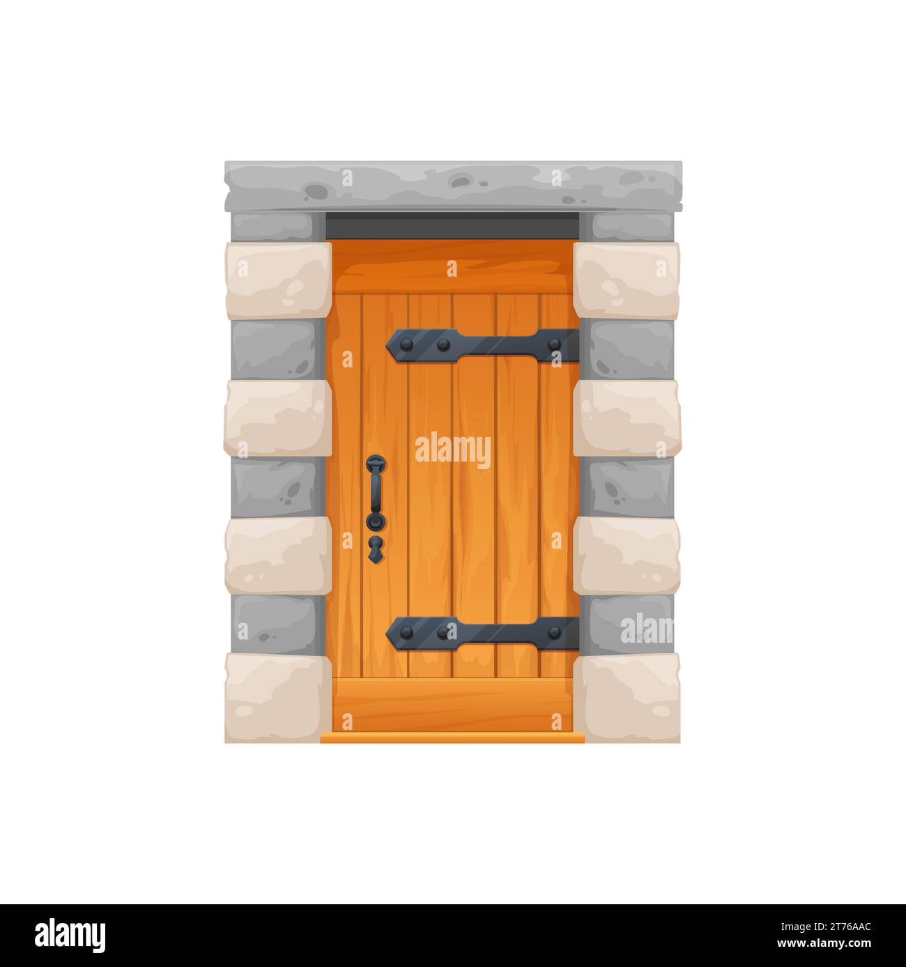 Gothic wood door Stock Vector Images - Alamy