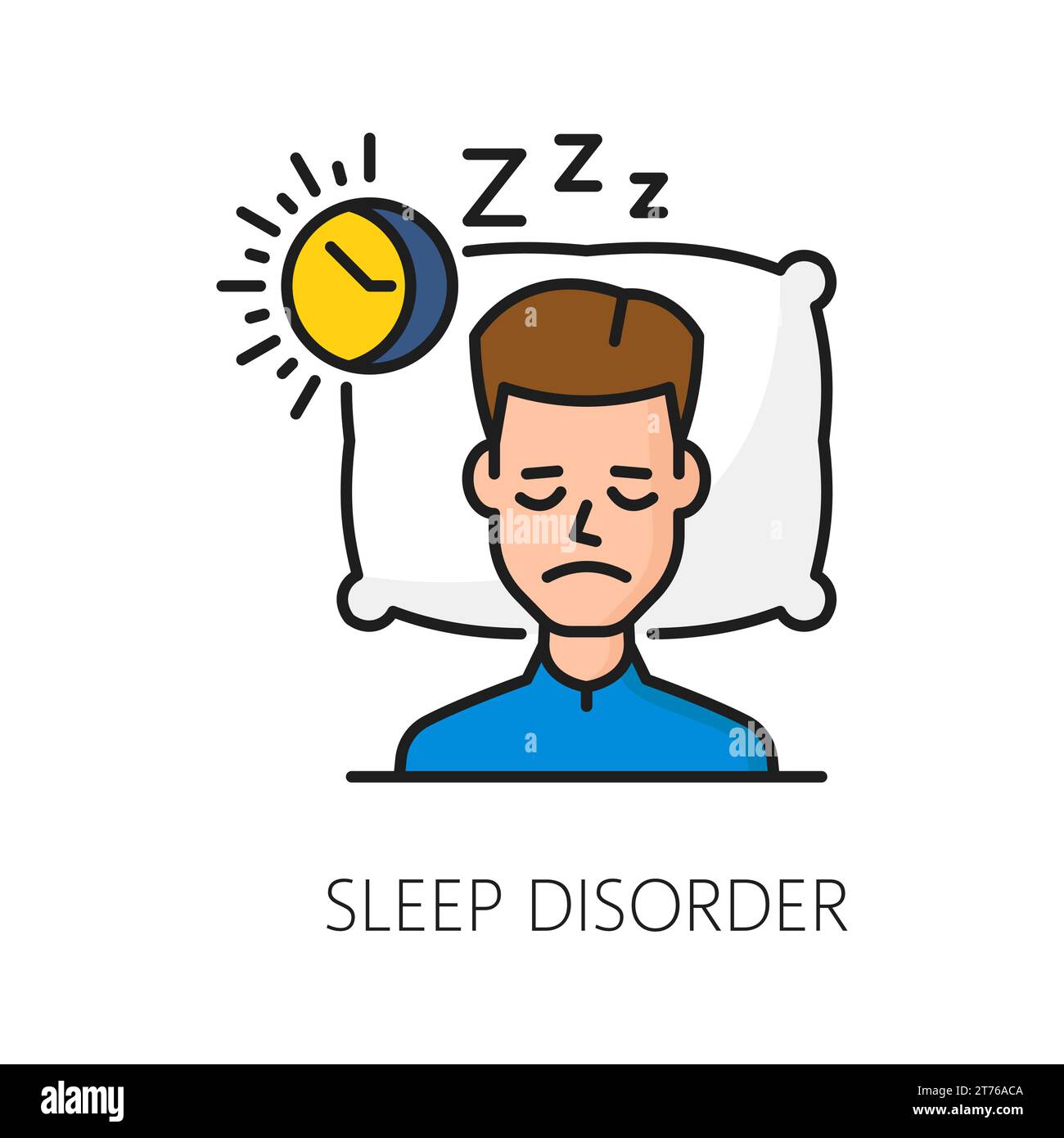 Sleep Disorder Psychological Disorder Problem Mental Health Icon Symbolizing Sleeplessness