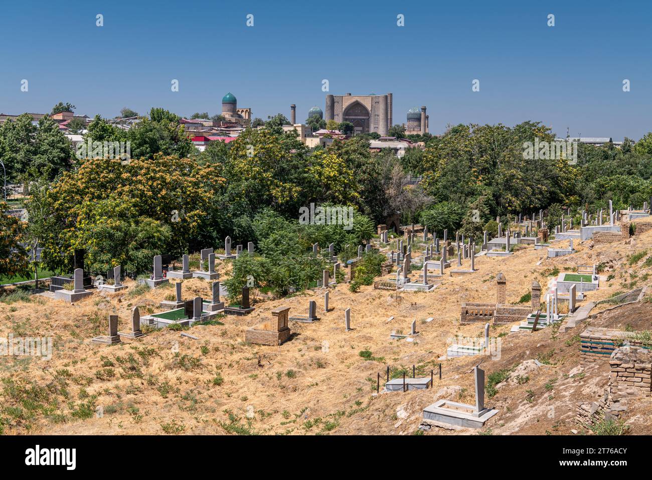 Panoramic view of the historical center with famous Bibi Khanum ...