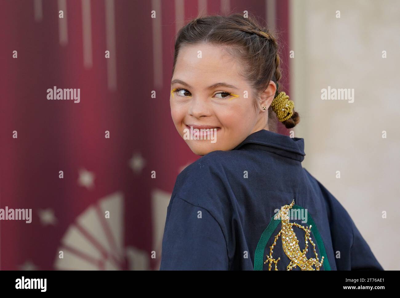 Sofia Sanchez poses at the Los Angeles premiere of the film "The Hunger ...