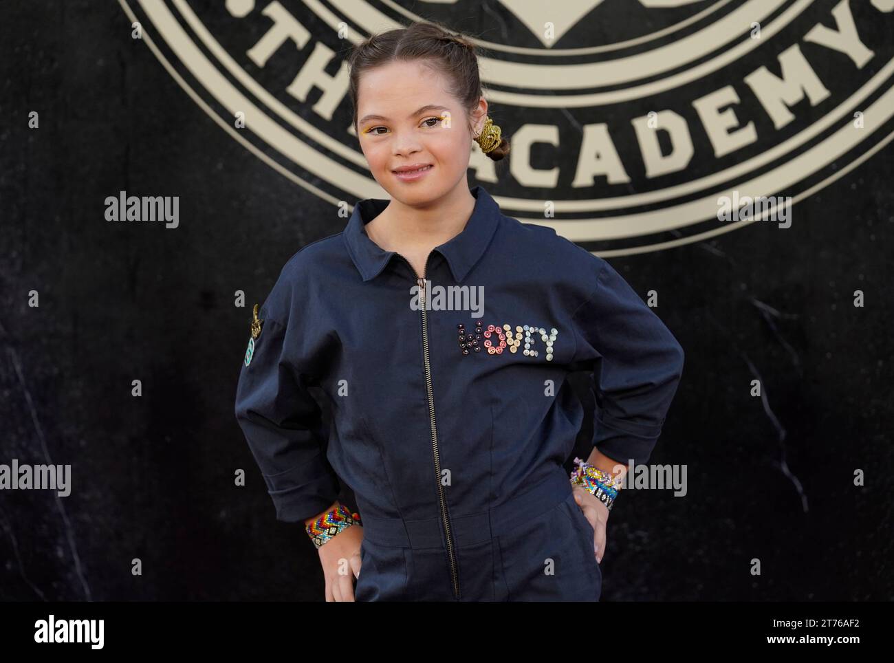 Sofia Sanchez poses at the Los Angeles premiere of the film "The Hunger ...
