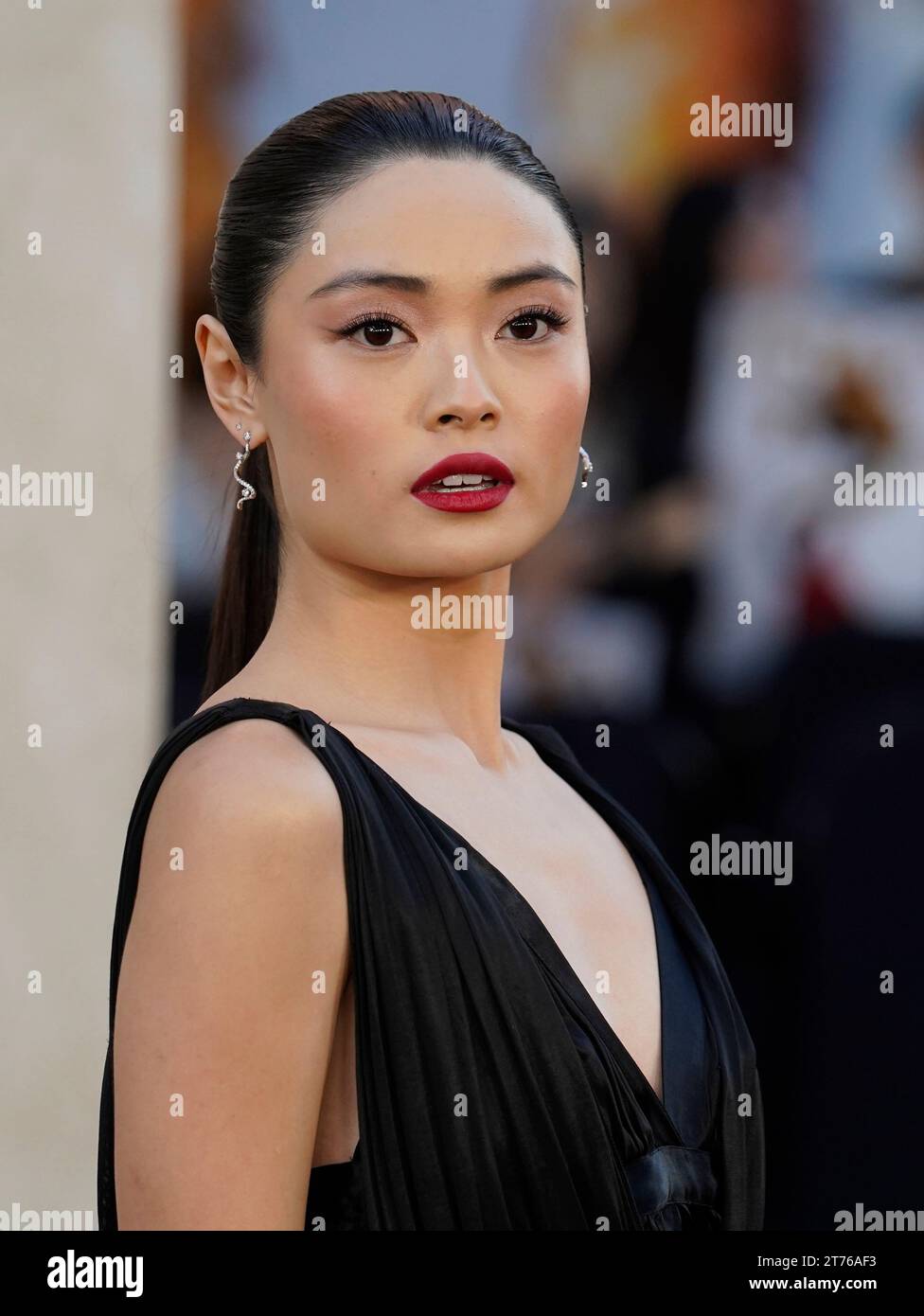 Ashley Liao poses at the Los Angeles premiere of the film "The Hunger ...