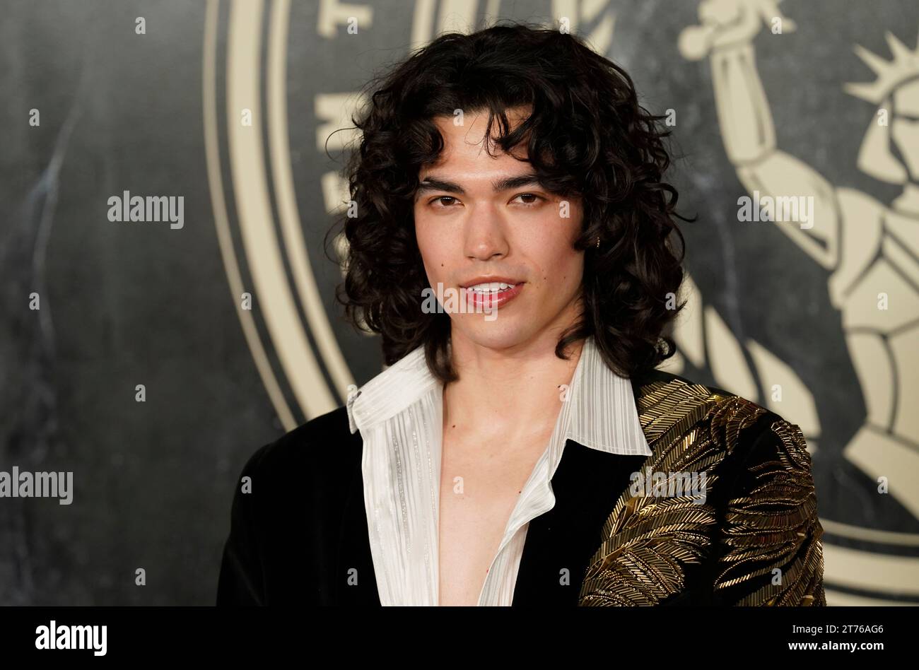 Conan Gray poses at the Los Angeles premiere of the film "The Hunger ...