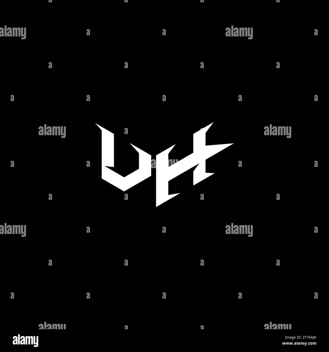 VH Premium emblem logo initial esport and gaming design concept Stock ...