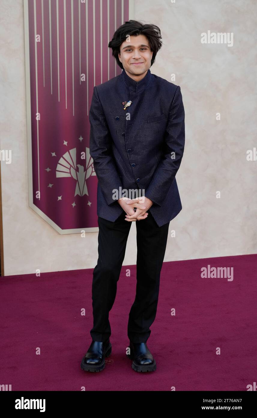 Aamer Husain poses at the Los Angeles premiere of the film "The Hunger ...