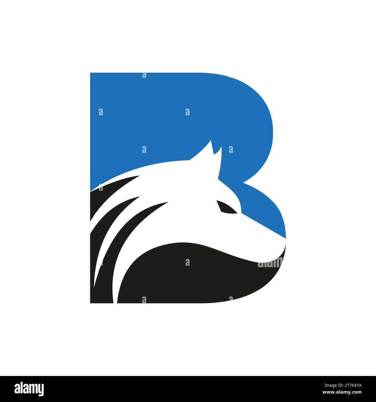 Letter B Wolf Logo. Wolf Symbol Vector Template Stock Vector Image ...