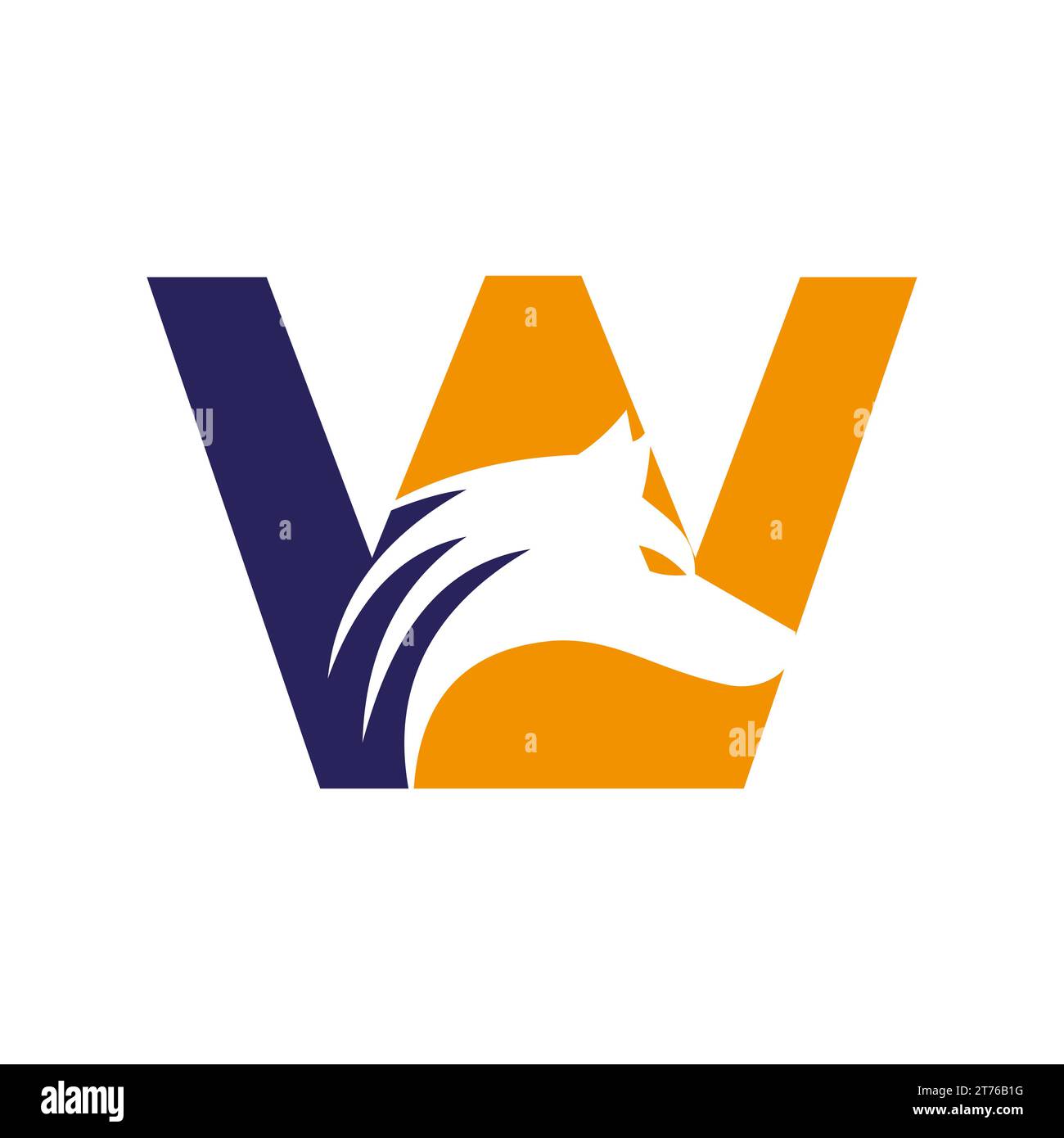 Letter W Wolf Logo. Wolf Symbol Vector Template Stock Vector Image ...