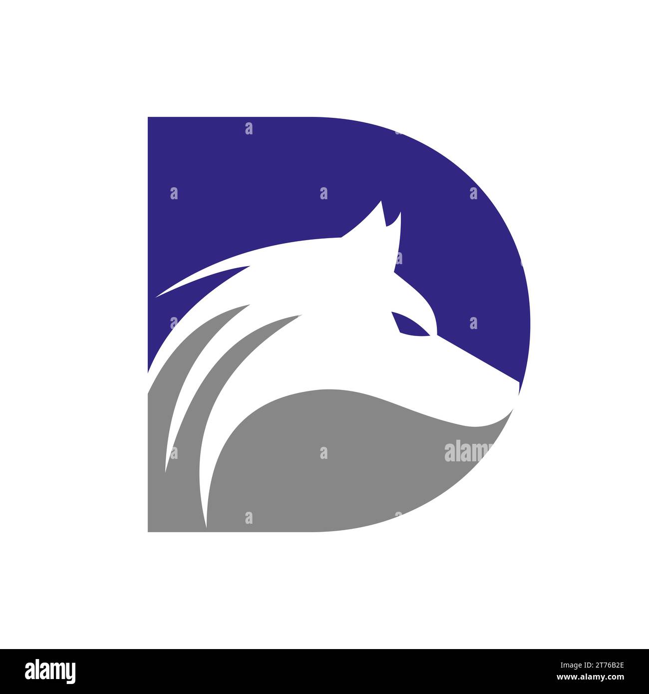 Letter D Wolf Logo. Wolf Symbol Vector Template Stock Vector Image ...