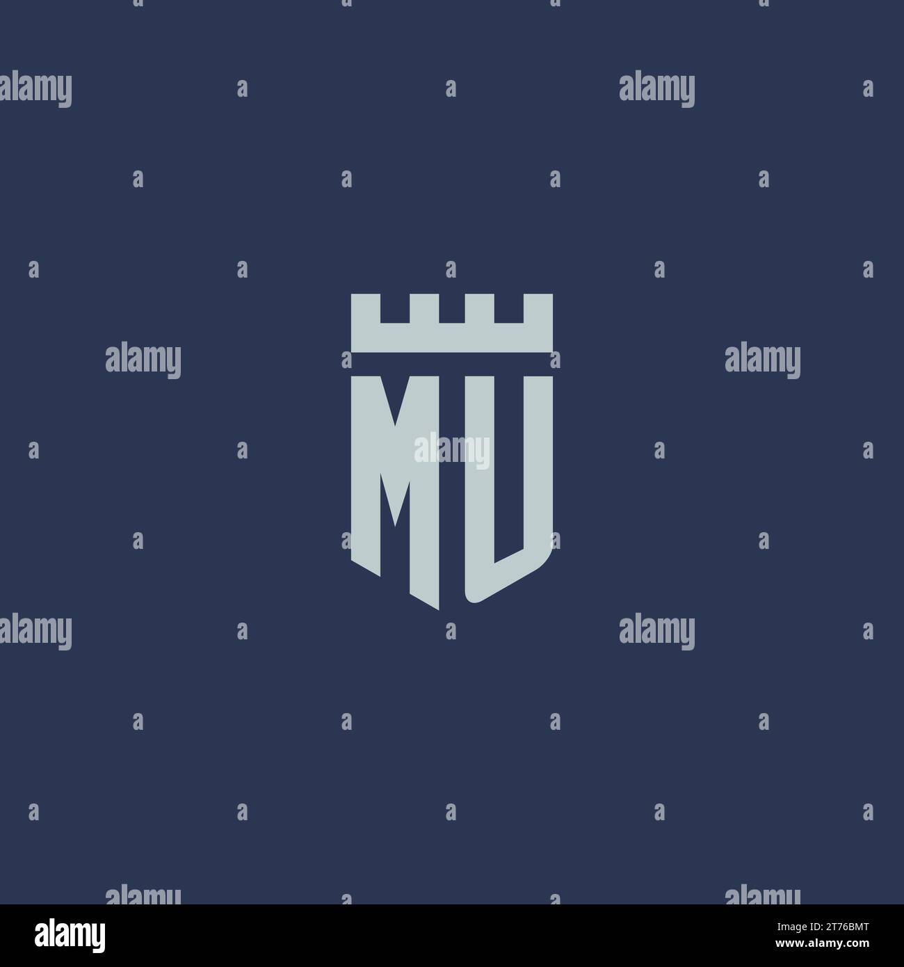 MU logo monogram with fortress castle and shield style design ideas ...