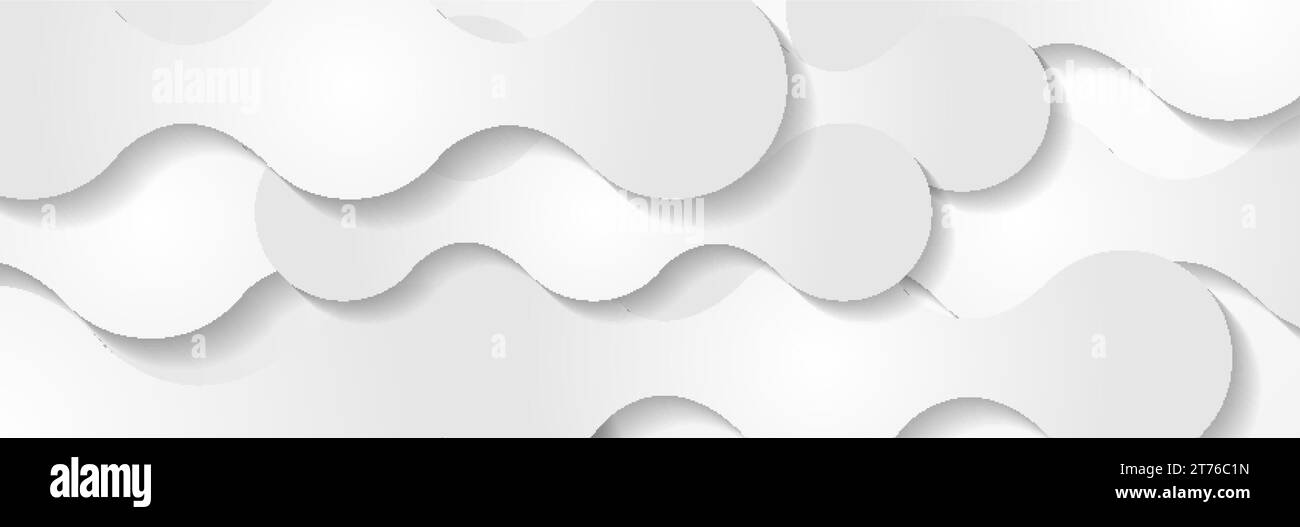 White paper curved shapes abstract geometric background. Technology ...