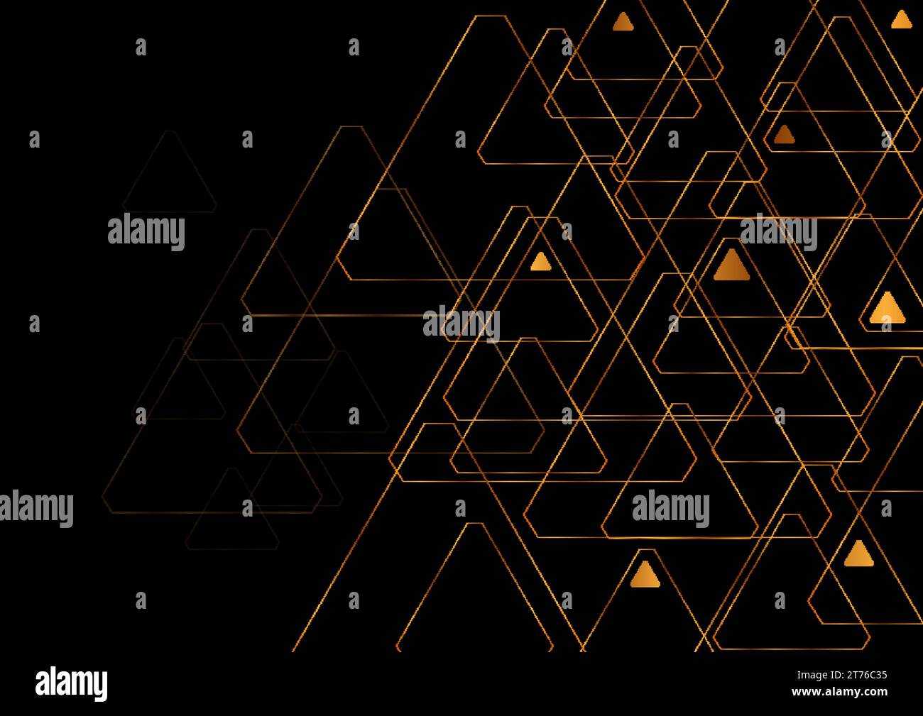 Abstract geometric luxury background with golden triangles. Vector design Stock Vector Image ...