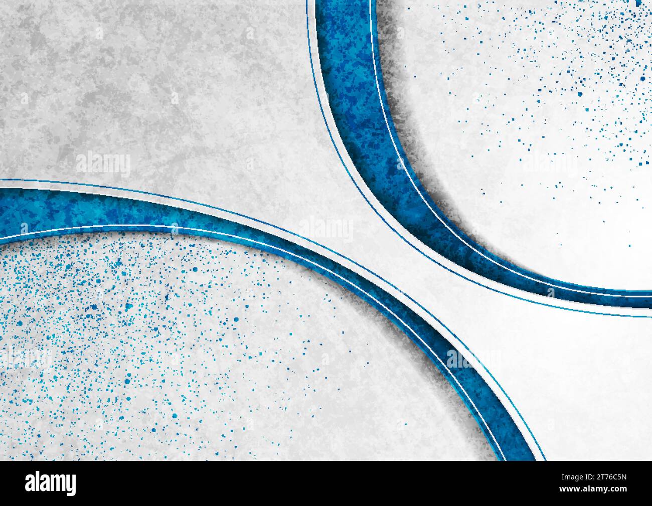 Contrast grey and blue grunge waves abstract corporate background with ...