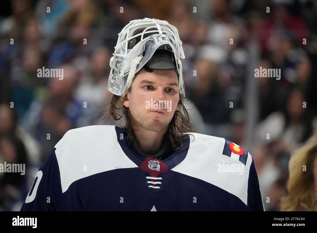Colorado Avalanche goaltender Alexandar Georgiev (40) in the second ...