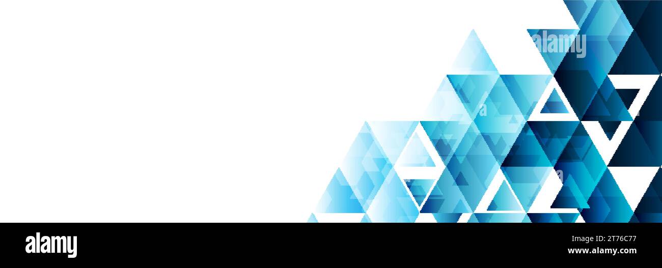 Blue glossy triangles abstract technology background. Geometric vector ...